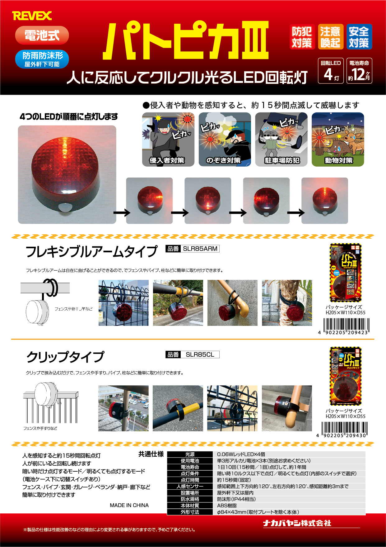 パトピカⅢ SLR85ARM・SLR85CL – ナカバヤシ株式会社 REVEX（リーベックス）ブランド